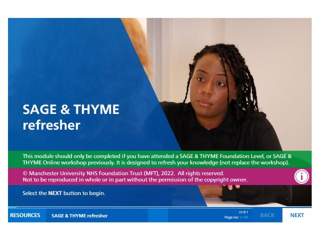 Our e-learning | SAGE & THYME